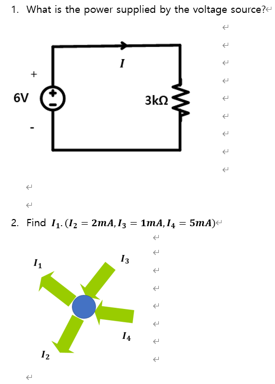 Solved 1. What is the power supplied by the voltage source? | Chegg.com