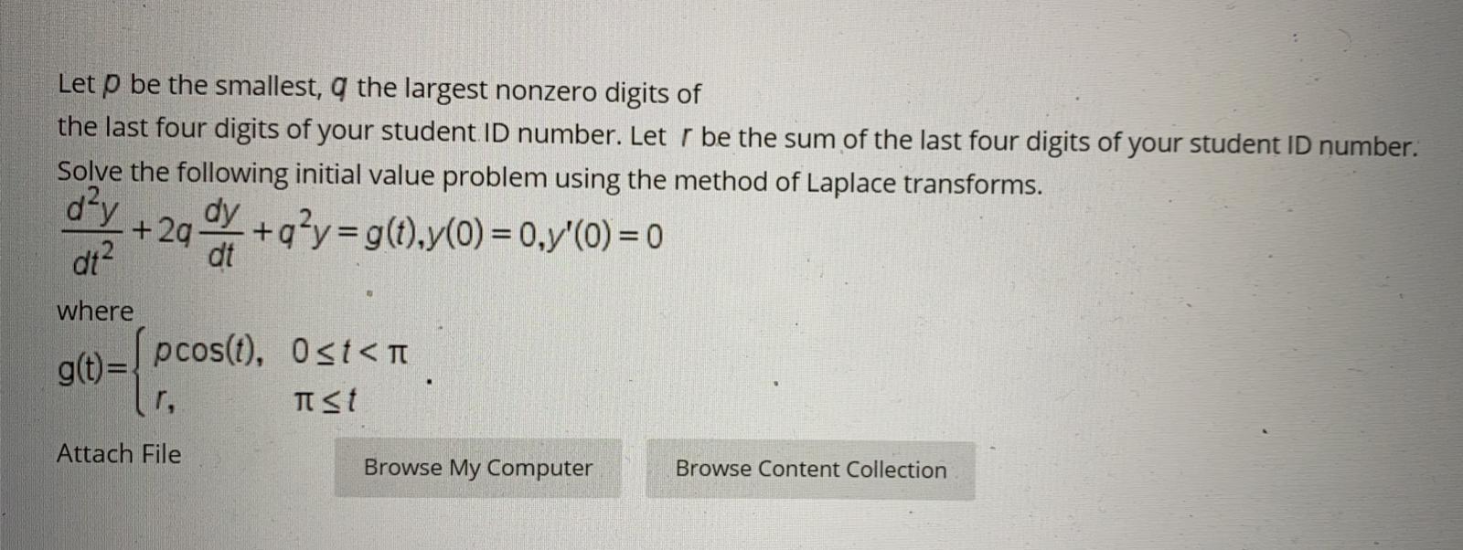 Solved Let p be the smallest, q the largest nonzero digits | Chegg.com