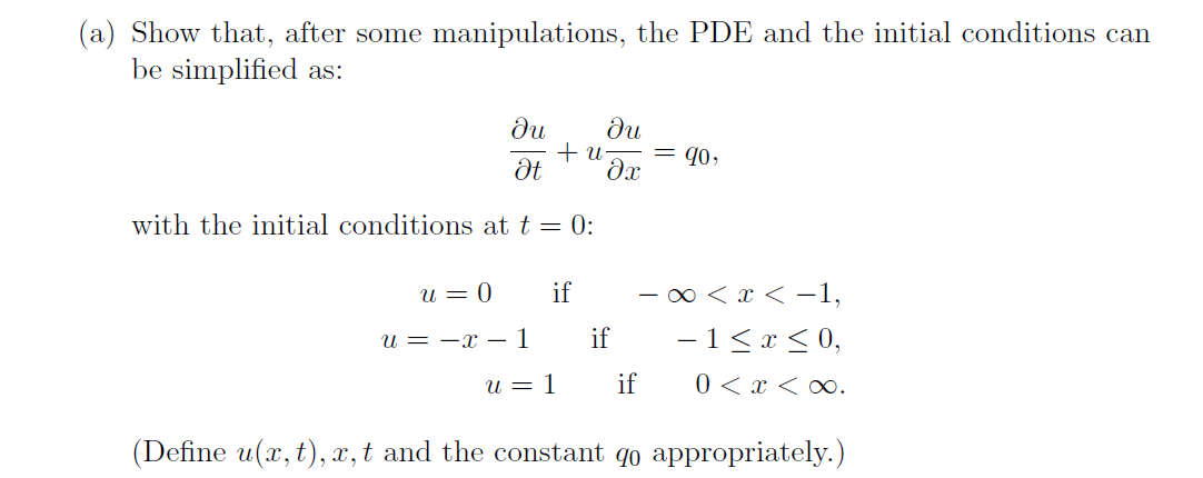 Solved Consider the initial value problem au au or +(U – Uo) | Chegg.com