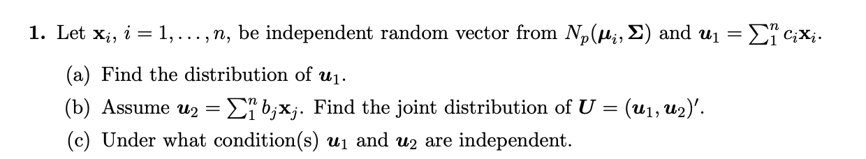 Let xi,i=1,…,n, be independent random vector from | Chegg.com