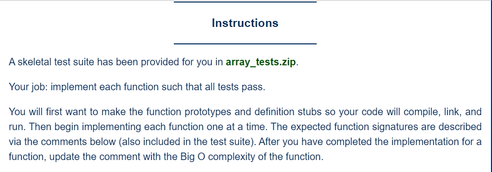 Solved A skeletal test suite has been provided for you in | Chegg.com