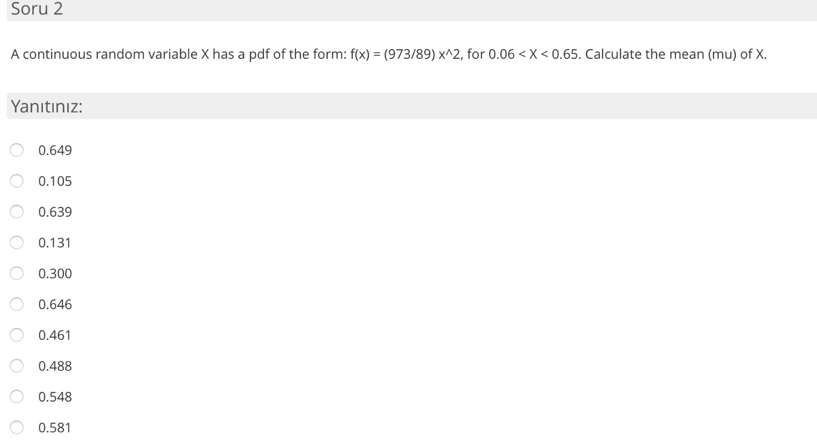 Solved Soru 2 A continuous random variable X has a pdf of | Chegg.com