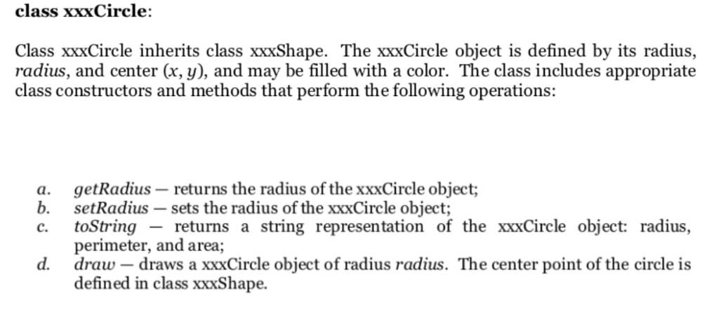 Create a hierarchy of Java classes as follows: 1- | Chegg.com