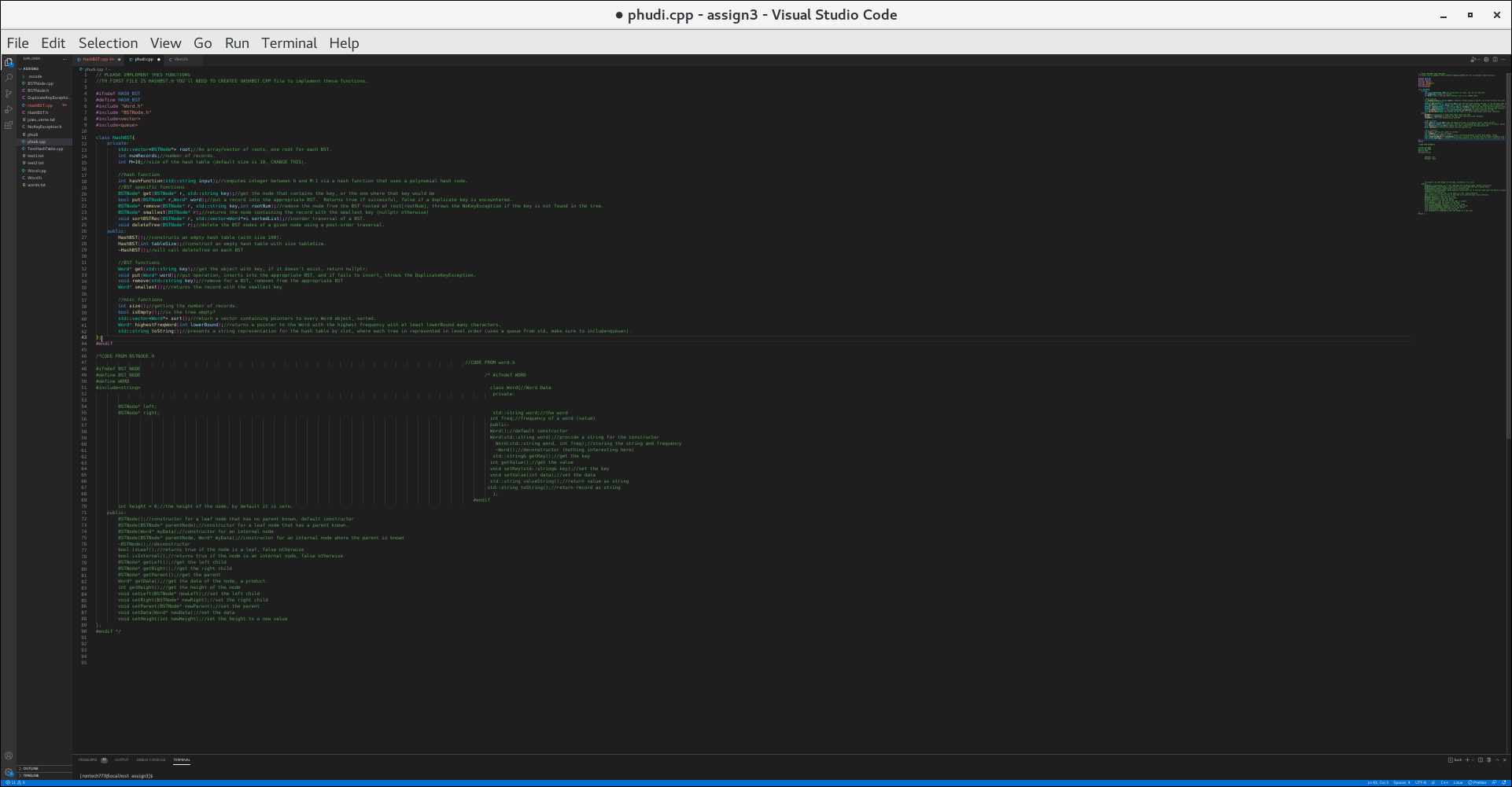 Solved Applications Places Visual Studio Code File Edit | Chegg.com