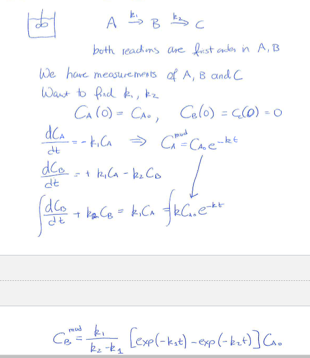Solved How do i integrate Dcb/dt +k2*Cb= | Chegg.com