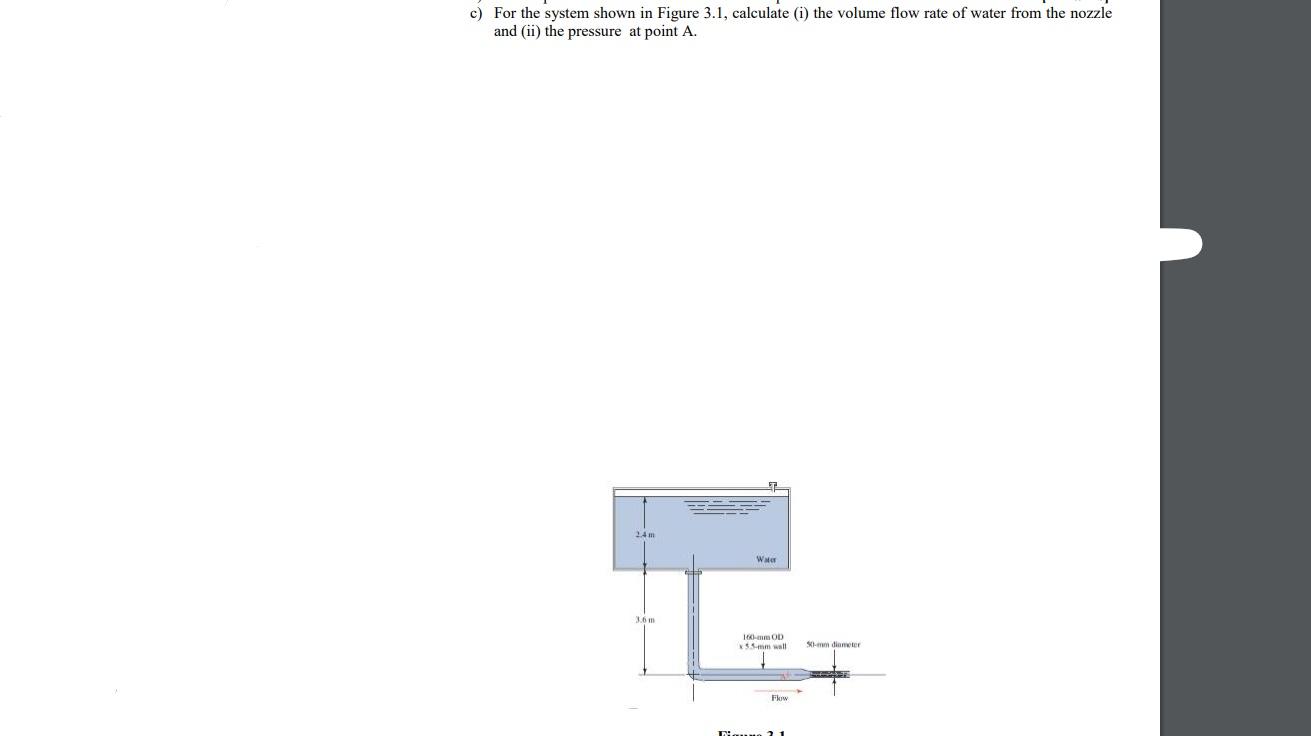 Solved c) For the system shown in Figure 3.1, calculate (i) | Chegg.com