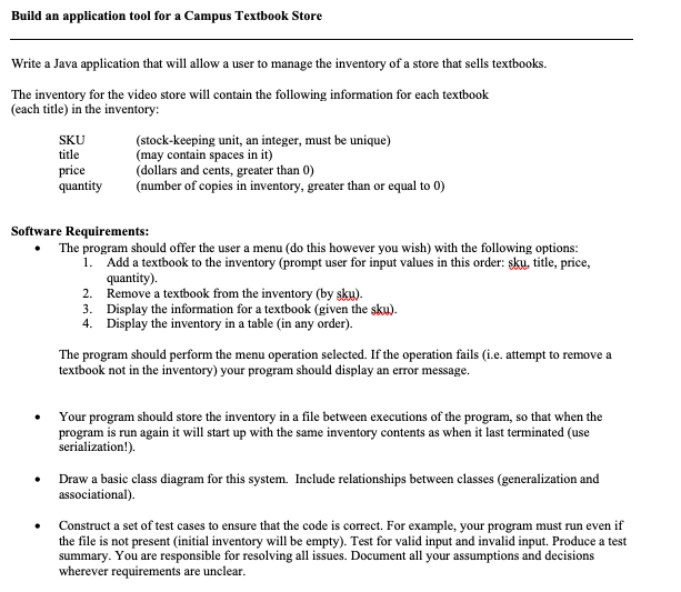 rite a Java application that will allow a user to | Chegg.com