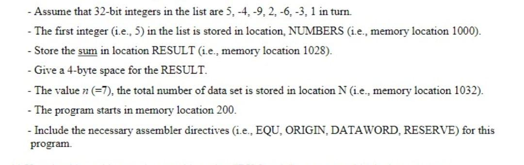 Solved "Write a RISC-style program that can find the | Chegg.com