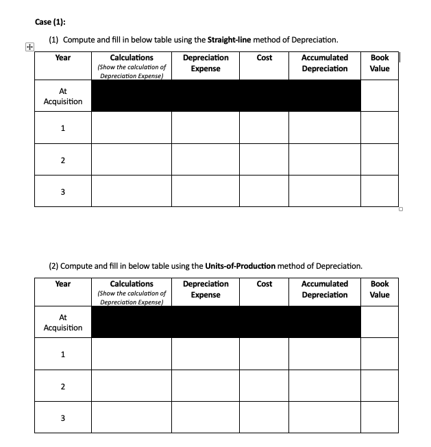 Solved Case (1):(1) Compute and fill in below table using | Chegg.com