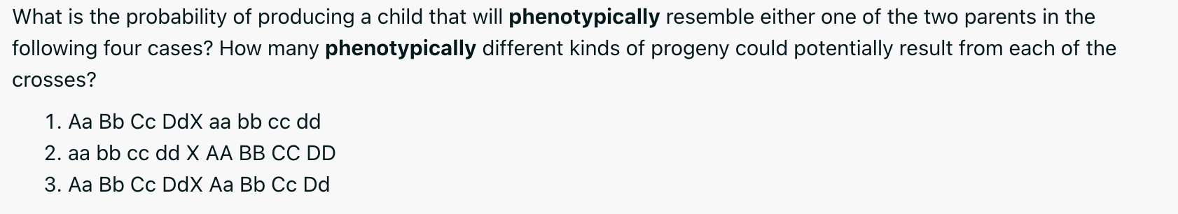 Solved What is the probability of producing a child that | Chegg.com