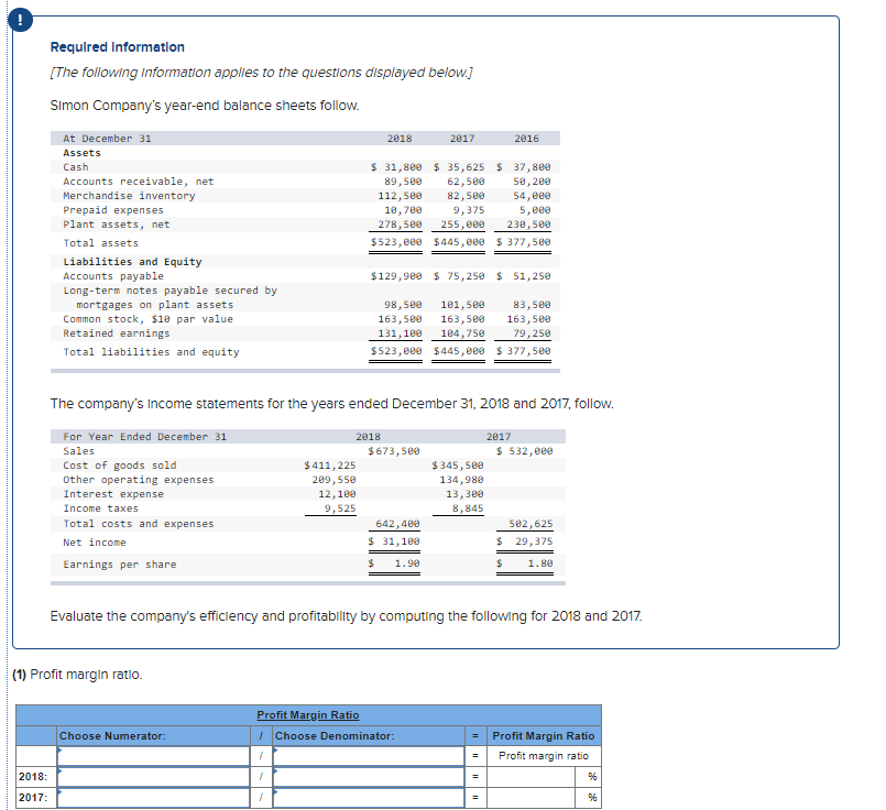 Solved Required Information [The following information | Chegg.com