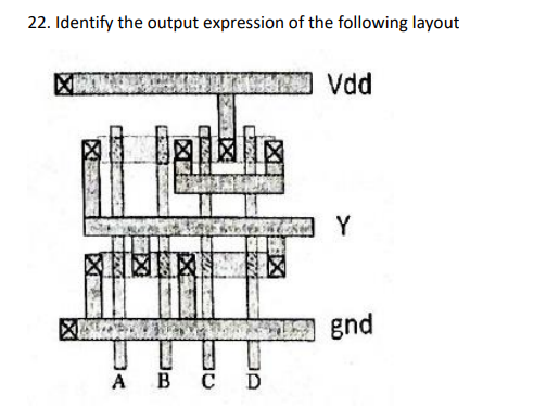 Solved 22. Identify the output expression of the following | Chegg.com
