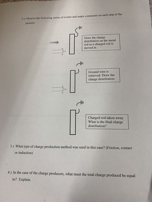 Solved 2.) Observe the following series of events and make | Chegg.com