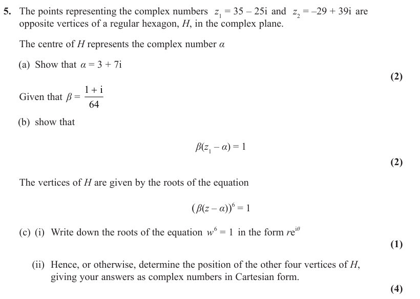 Solved The points representing the complex numbers z1=35-25i | Chegg.com