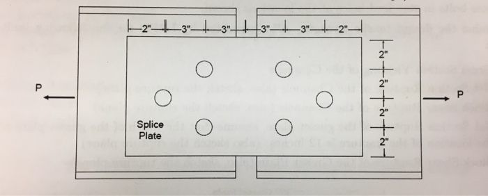Solved A splice plate shown below is used to transfer | Chegg.com
