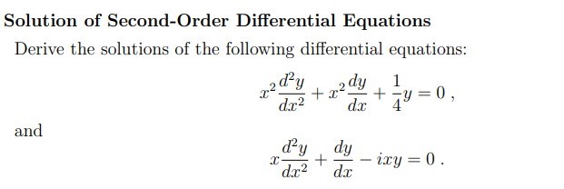 Solved Solution of ﻿Second-Order Differential | Chegg.com