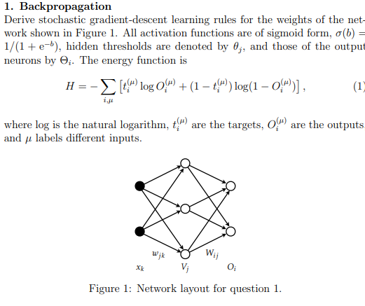 1 Backpropagation Derive Stochastic Gradient Descent