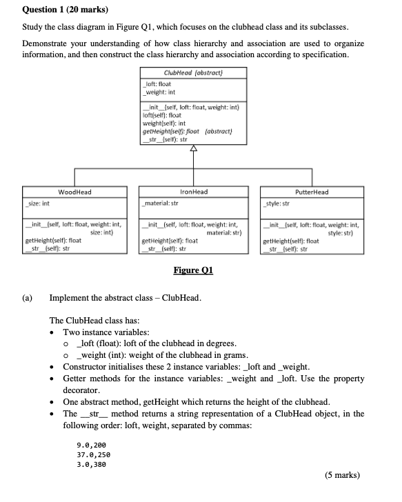 Solved In the game of Golf, golfers have a collection of | Chegg.com