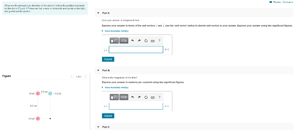 Solved Review Constants What are the strength and direction | Chegg.com