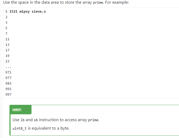 Solved MIPS Sieve In the files for this lab, you have been | Chegg.com