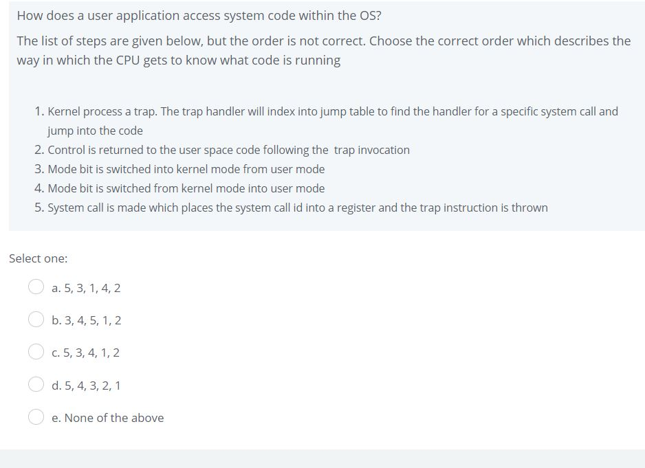 Solved Select all the options that are true regarding the | Chegg.com