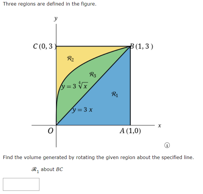 Solved Find the volume generated by rotating the given | Chegg.com