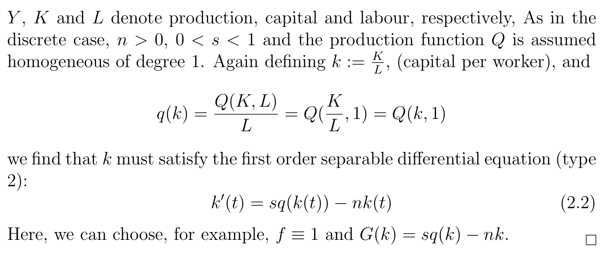 Solved Consider the neoclassical growth model in Example | Chegg.com