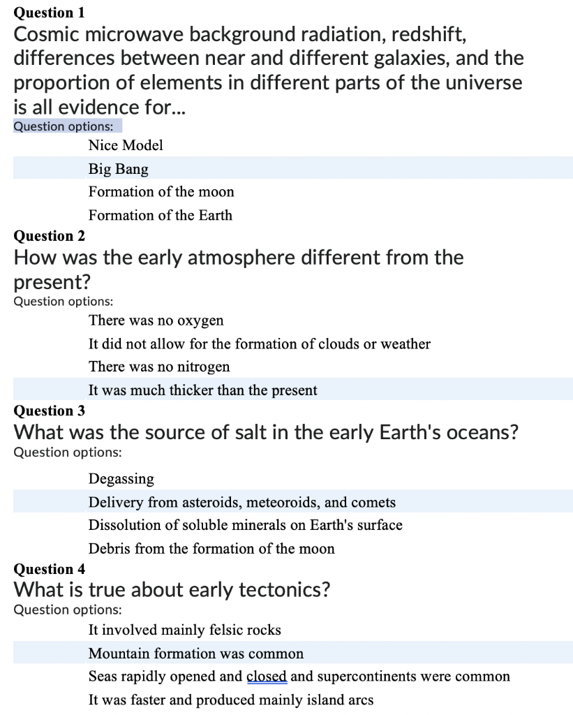 Solved Question 1 Cosmic microwave background radiation, | Chegg.com