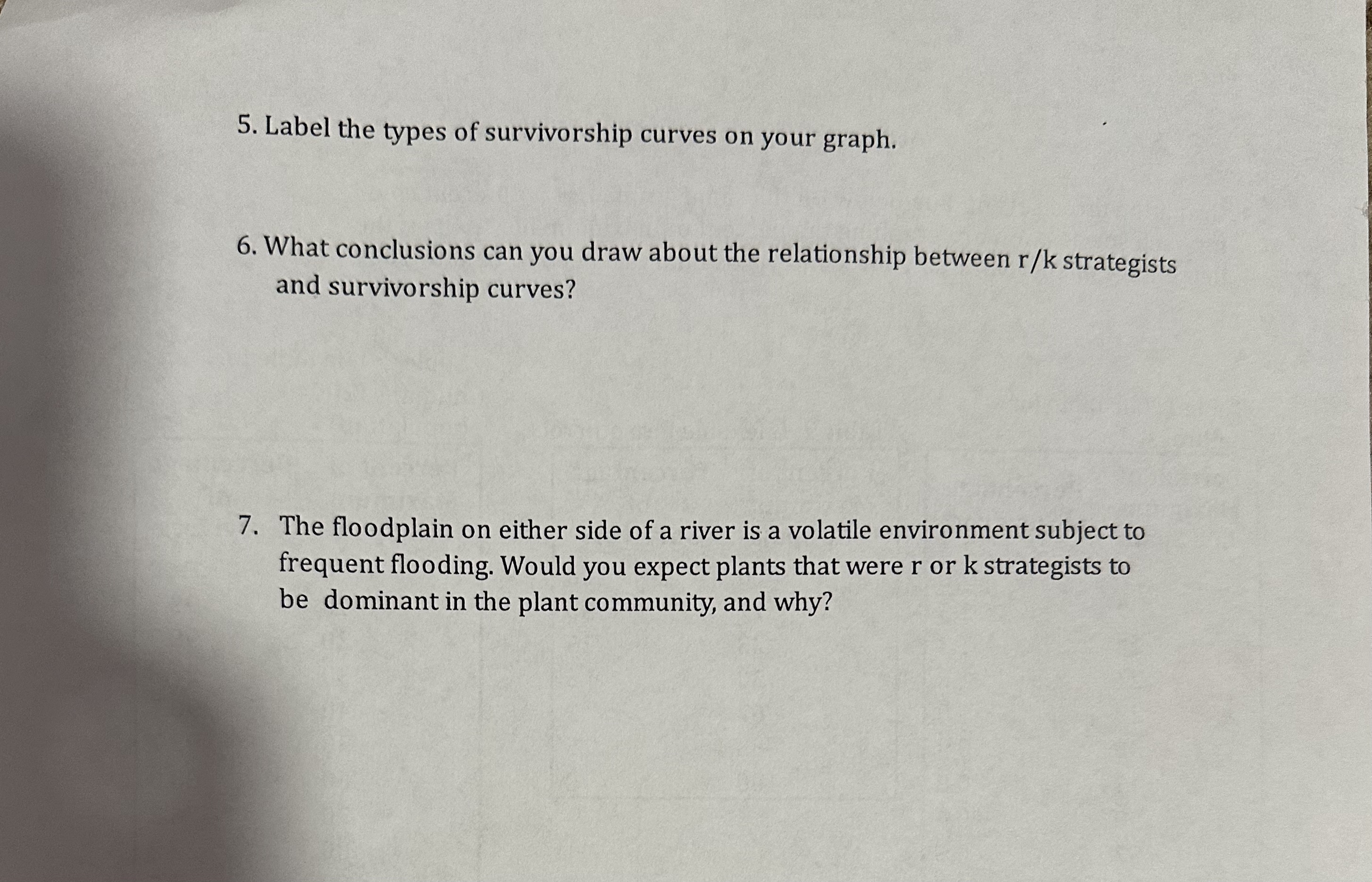 Solved 1. Graph the three sets of data below on the same | Chegg.com