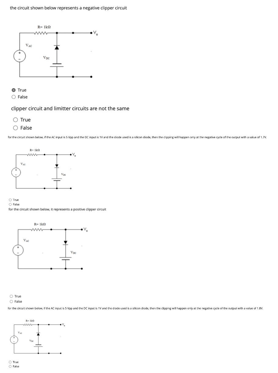Solved the circuit shown below represents a negative clipper | Chegg.com