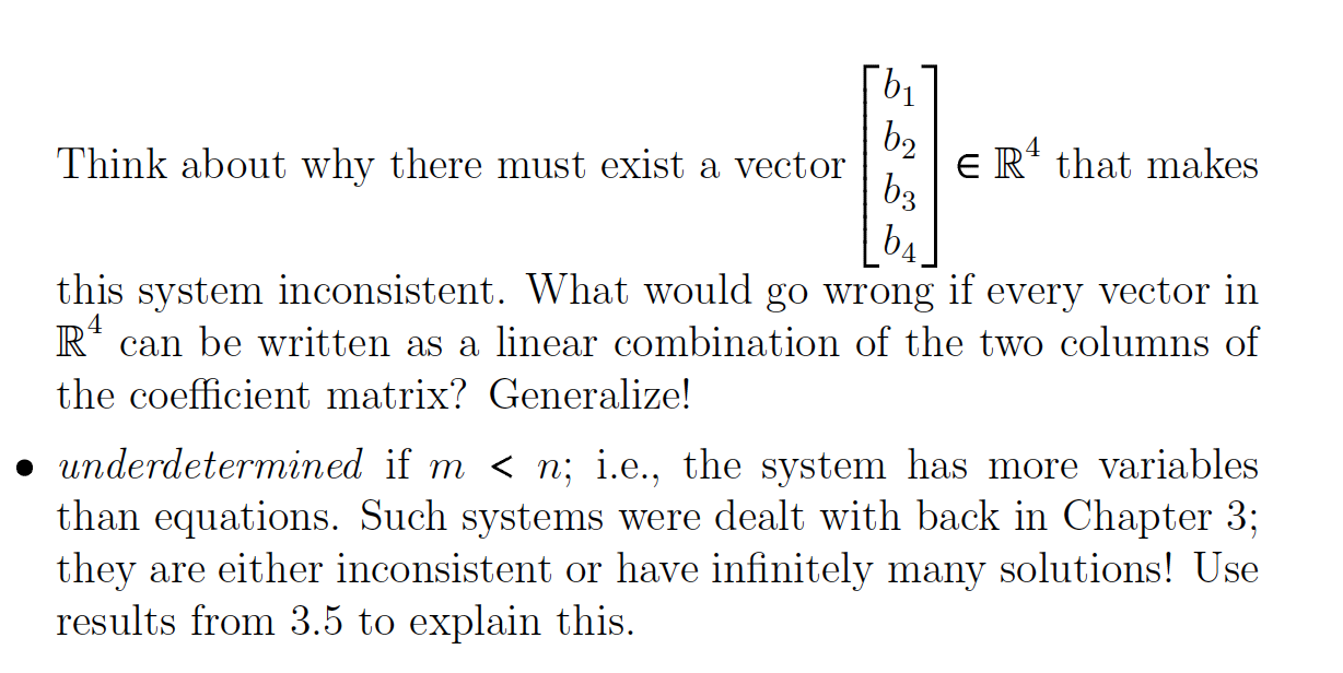 Solved 12. (Overdetermined and Underdetermined Systems) If A | Chegg.com