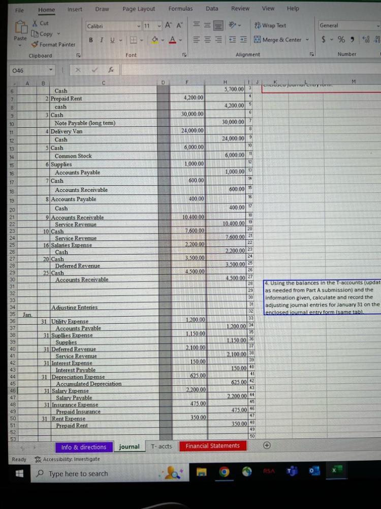 Complete excel spreadsheet for the following | Chegg.com
