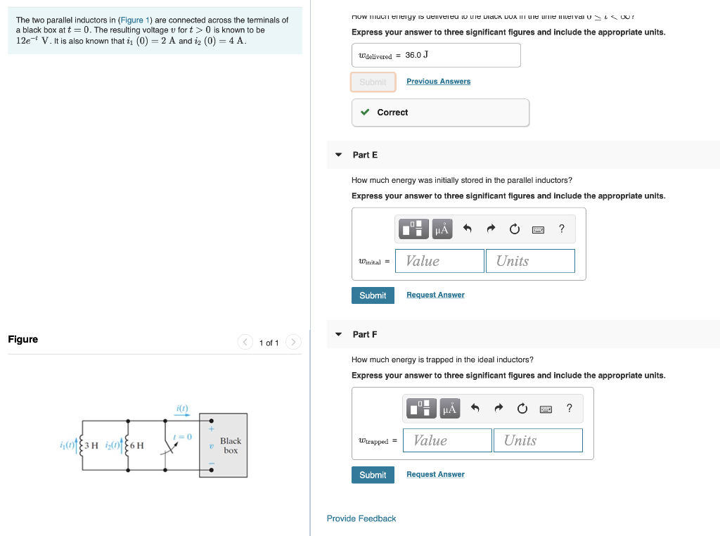 Solved The two parallel inductors in (Figure 1) are | Chegg.com