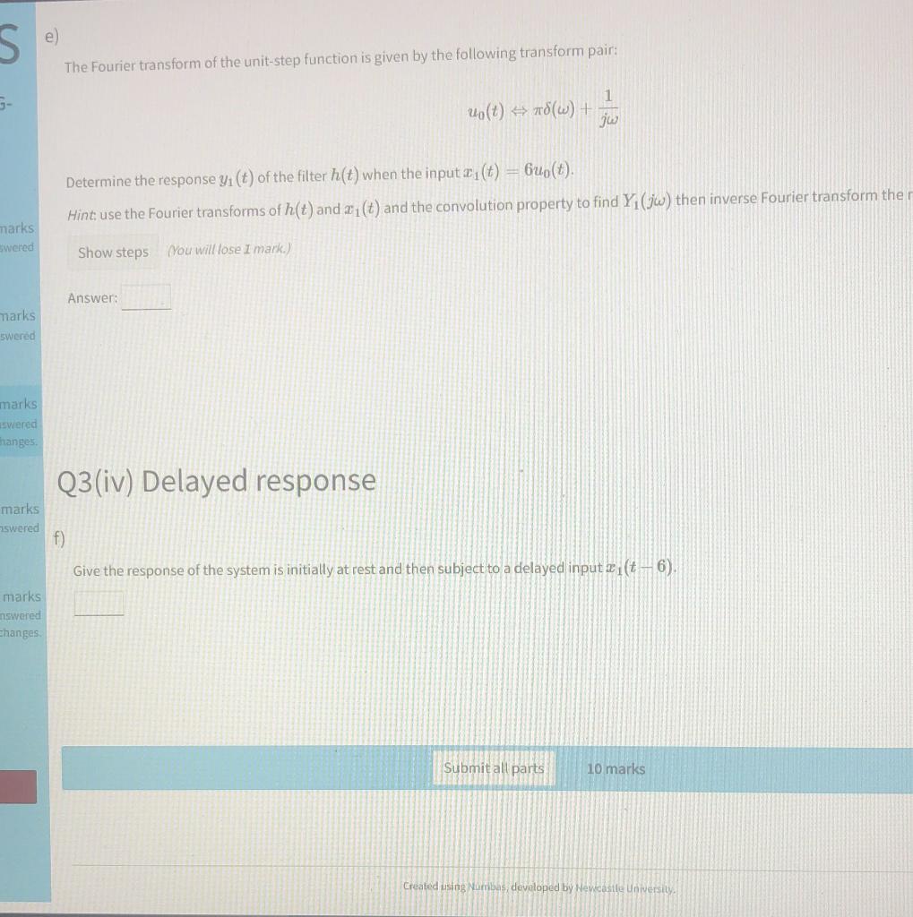 Solved 5 Q3 - Fourier Transforms for Circuit Analysis This | Chegg.com
