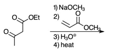Solved OEt 1) NaOCH3 2) COCHE 3) H30Ⓡ 4) heat 0: | Chegg.com