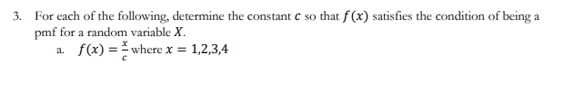 Solved Find the CDF: example 3a. where the constant c is | Chegg.com