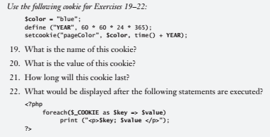 Solved Use the following cookie for Exercises 19–22: Scolor | Chegg.com