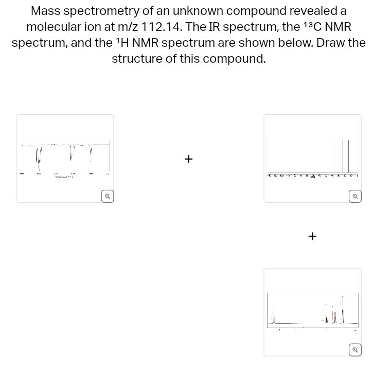 Solved Mass spectrometry of an unknown compound revealed a | Chegg.com