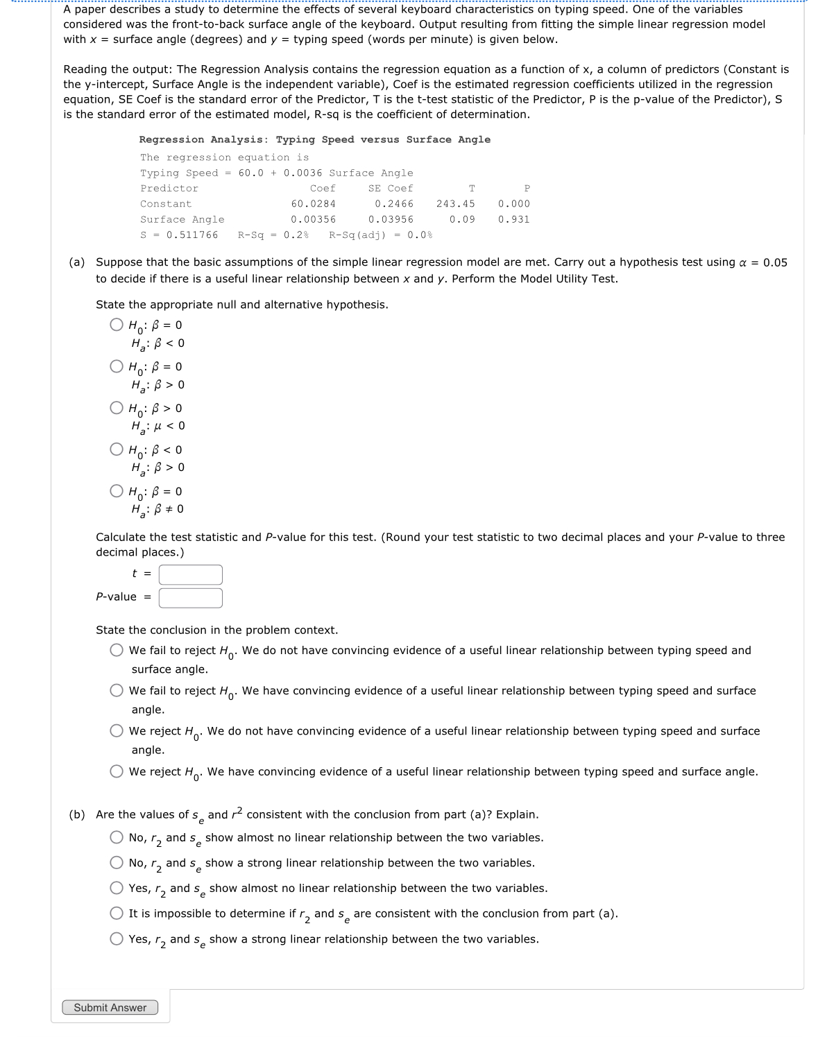 Solved A paper describes a study to determine the effects of | Chegg.com