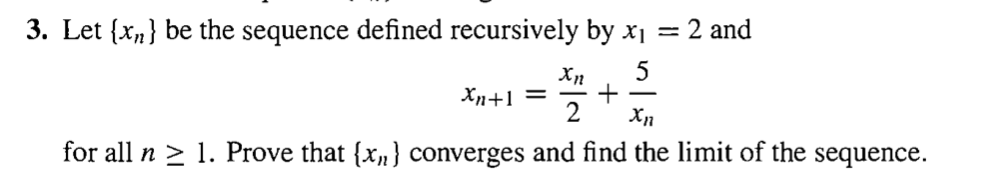 Solved 3. Let {xn} be the sequence defined recursively by xj | Chegg.com