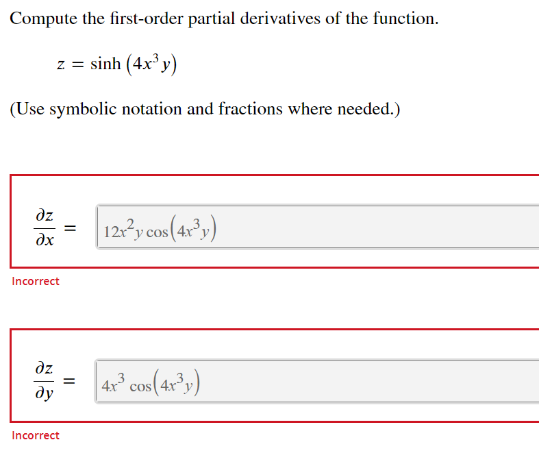 Solved Compute the first-order partial derivatives of the | Chegg.com
