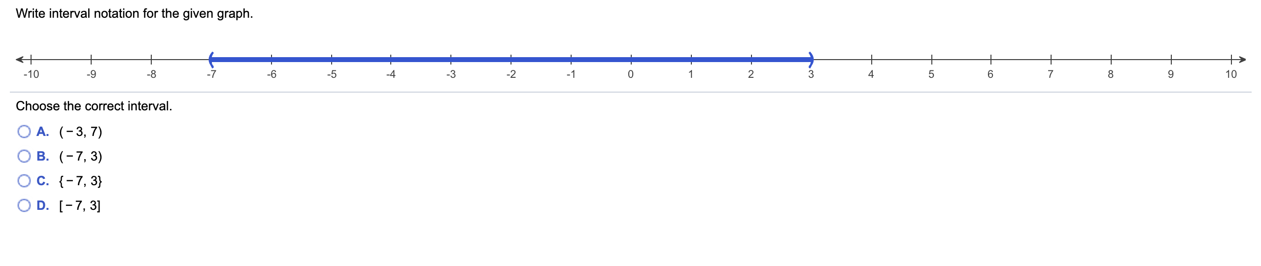 Solved Write interval notation for the given graph. + + 9 | Chegg.com