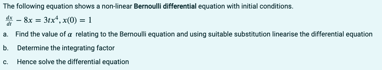 Solved - = The following equation shows a non-linear | Chegg.com