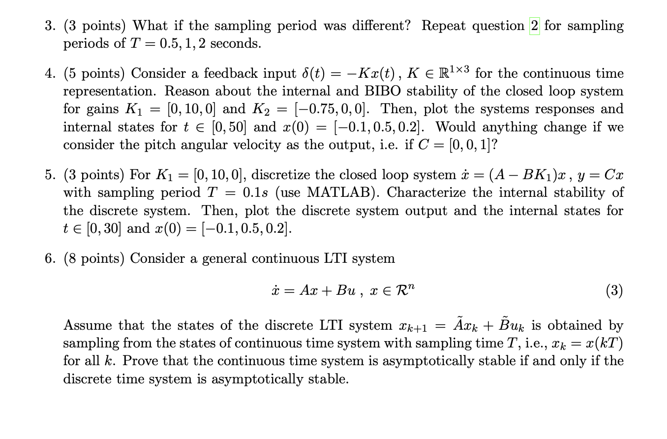 Solved GIVE ME THE SOLUTION, EXPLANATION, PROOFS AND MATLAB | Chegg.com