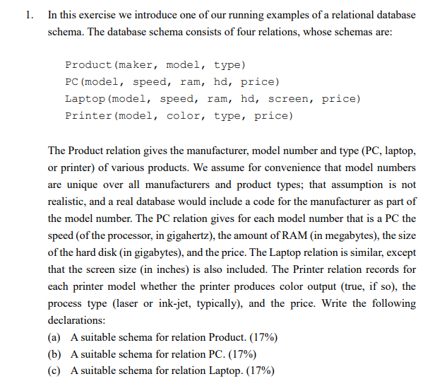 Solved In this exercise we introduce one of our running | Chegg.com