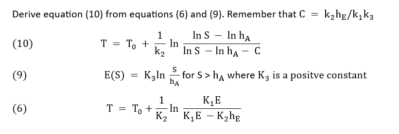Solved Derive equation (10) from equations (6) and (9). | Chegg.com