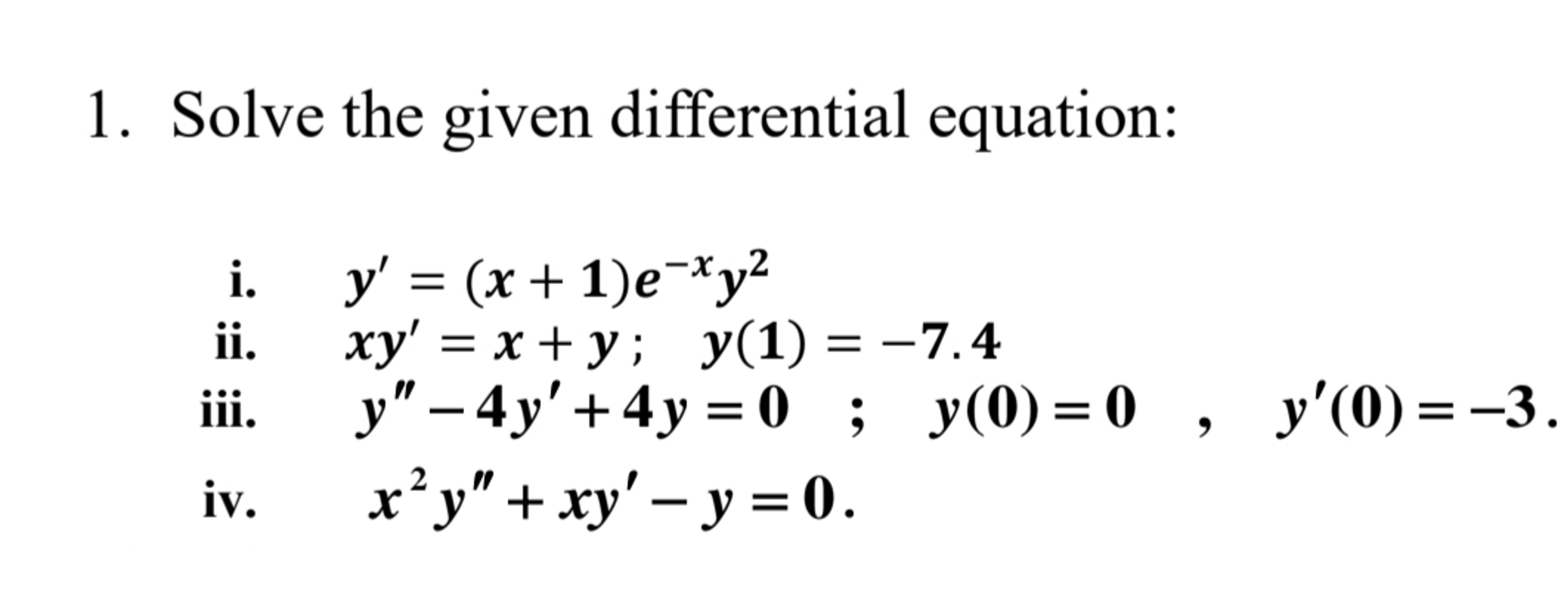 Solved Solve the given differential | Chegg.com
