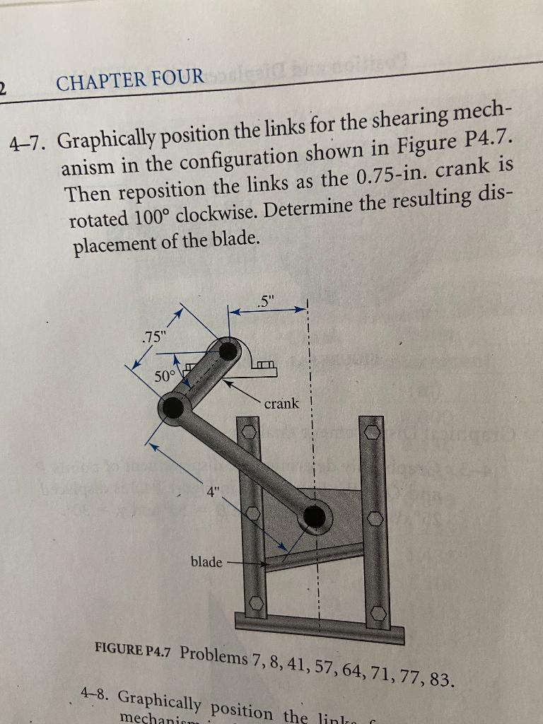 Solved 2 CHAPTER FOUR 4-7. Graphically position the links | Chegg.com