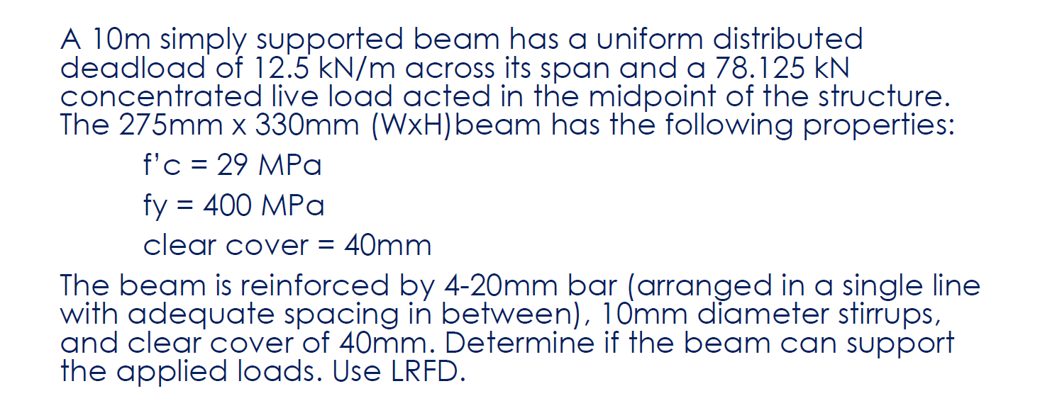 Solved 1.What is the effective depth of the given beam 2 | Chegg.com