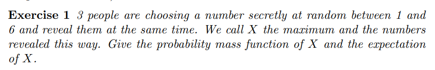 Solved Exercise 1 3 people are choosing a number secretly at | Chegg.com